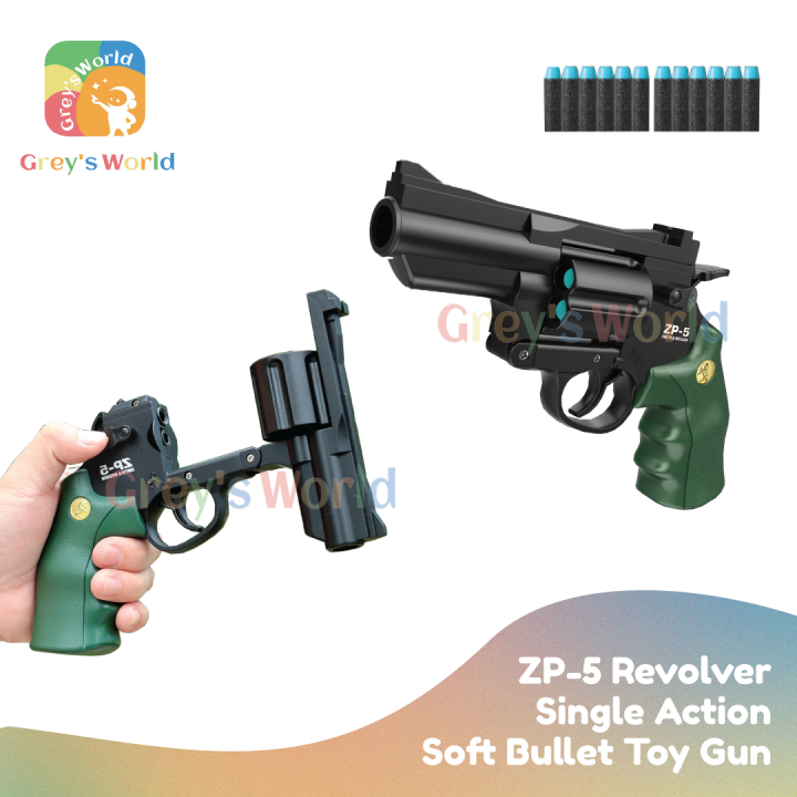 [Grey's World] ZP-5 nerf revolver toy, soft bullet guntoy, manual mode ...
