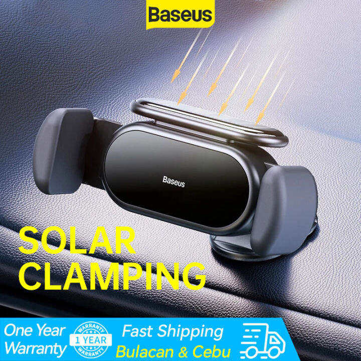 ☼Baseus Steel Cannon Pro Solar Electric Car Mount Phone Holder Auto ...