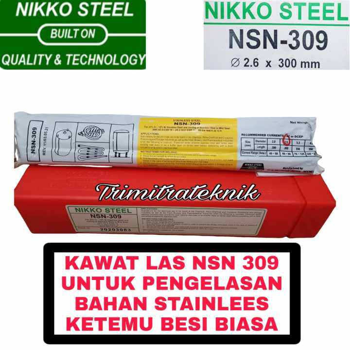 Kawat Las NSN 309 2,6 x 300mm Nikko Steel Untuk Pengelasan Bahan Baja ...
