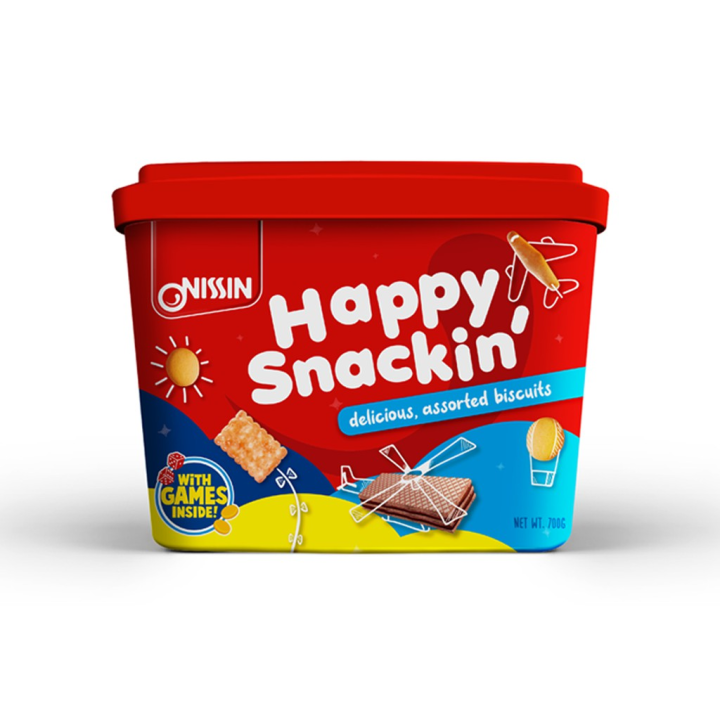 Nissin Happy Snackin' Assorted Biscuits Tub 700g | Lazada PH