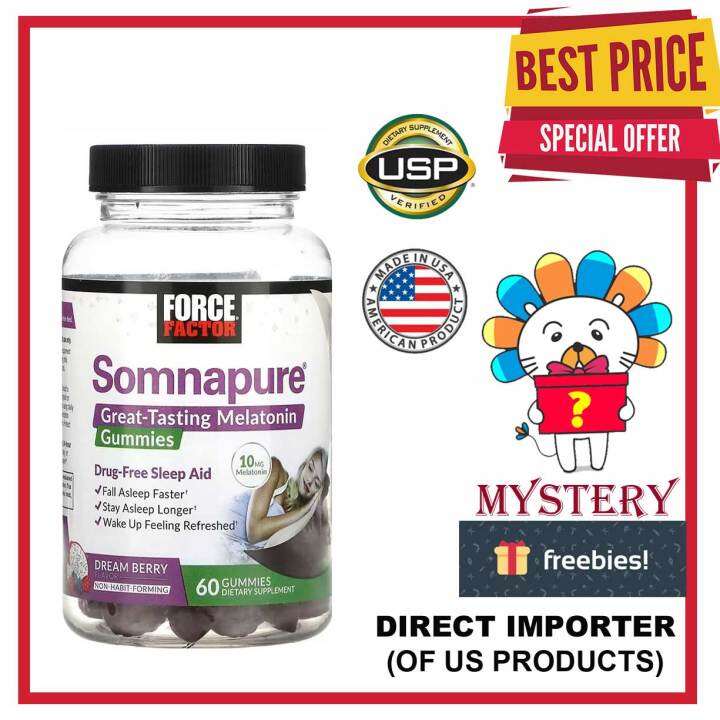 Force Factor, Somnapure, Great Tasting Melatonin Gummies, Dream Berry, 5 mg, 60 Gummies | Lazada PH