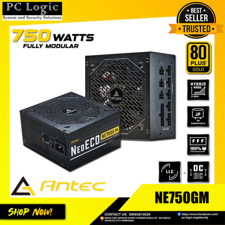 ANTEC NE750GM 750W CERTIFIED 80 PLUS GOLD FULLY MODULAR POWERSUPPLY ...