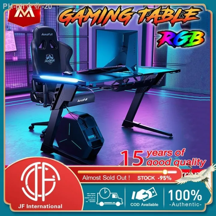 Carbon fiber Gaming Table RGB Gaming Desk Office desk computer desk ...
