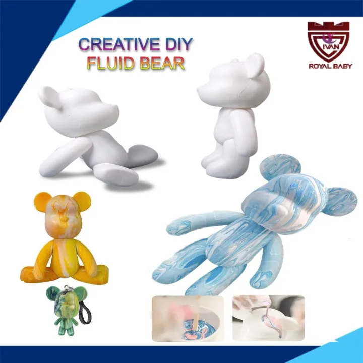 IVAN . DIY fluid bear white embryo white embryo painted parent-child ...