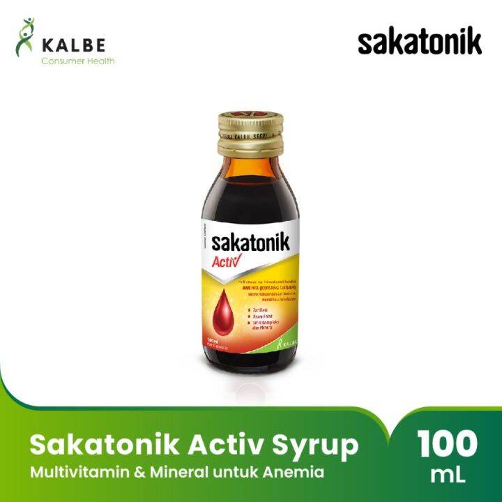 Sakatonik Activ Syrup 100ml - Multivitamin & Mineral untuk Anemia ...