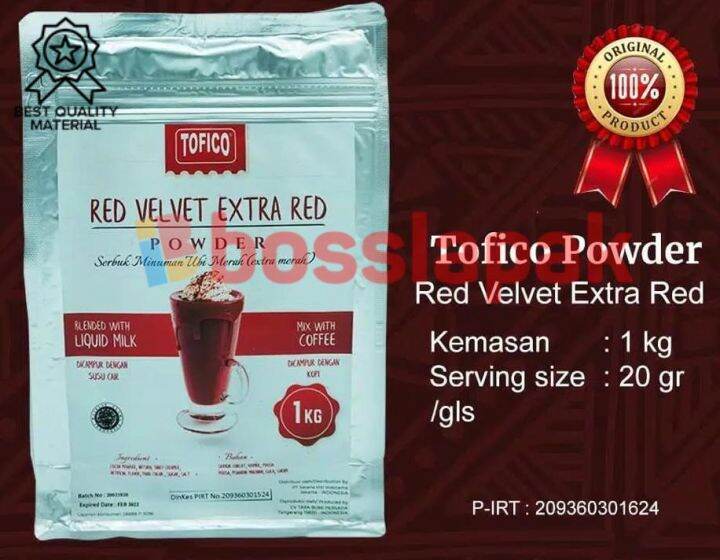 TOFICO RED VELVET EXTRA RED POWDER 1KG - Bubuk Red Velvet Extra Red ...