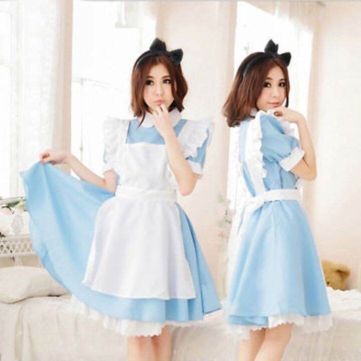 FS ♤ 【COD Ready Stock】Sexy Maid Apron Cosplay Costume Alice In ...