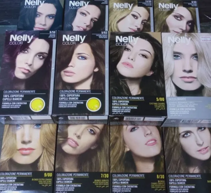 NELLY HAIR COLOR CREAM ครีมเปลี่ยนสีผมถาวรน้ำยาย้อมปิดหงอก | Lazada.co.th