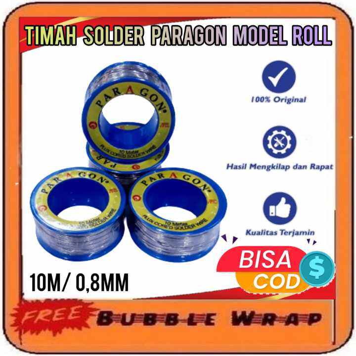 Timah Paragon 10 Meter 0.8mm Tenol Solder Timah Solder | Lazada Indonesia