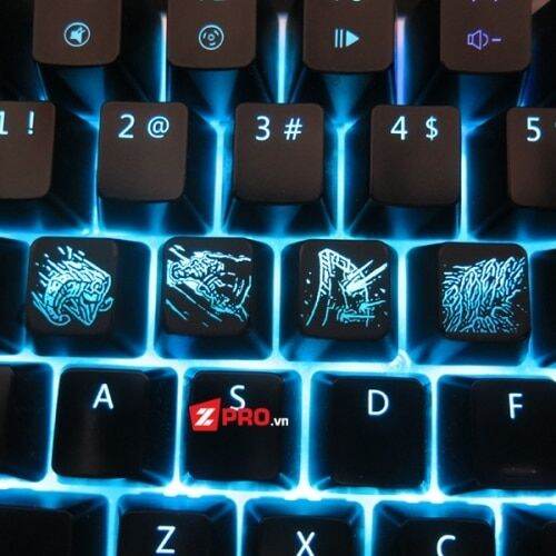 4Pcs League Of Legends LOL Backlight Keycaps Personality Translucent ...