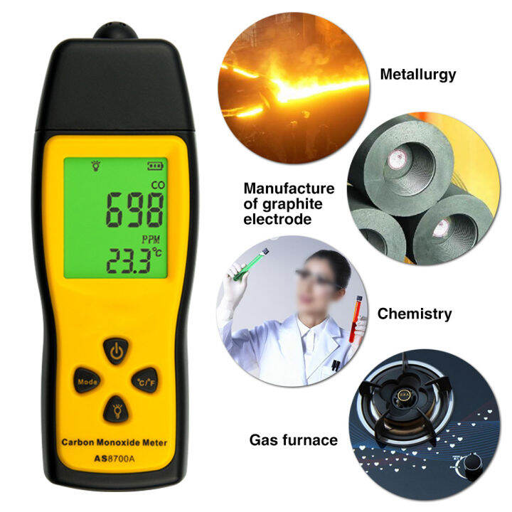 Gas Detector LCD Display Alarm Practical Digital High Accuracy Portable ...