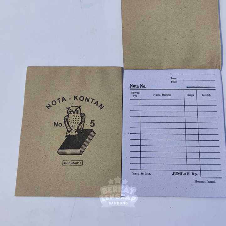 Buku Nota Kontan No.5 Kecil 1 Rangkap / Kwitansi Belanja (Isi 5 Pak ...