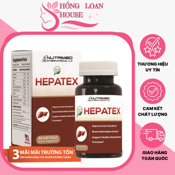 Viên Uống hỗ trợ tăng cường chức năng gan NMI - HEPATEX hộp 60 viên ...