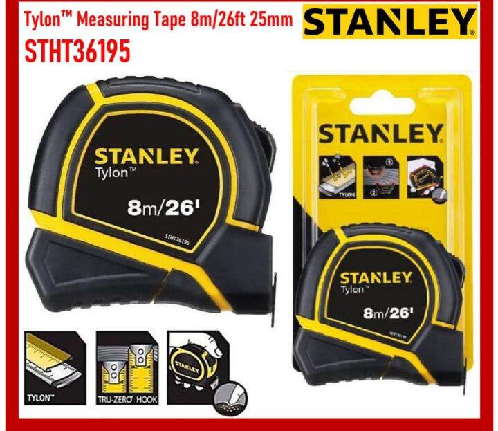 STANLEY STHT36195 Tylon™ Measuring Tape 8m/26ft 25mm Tali Tape Ukur ...