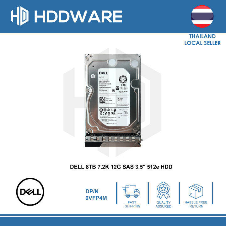 DELL 8TB 7.2K 12G SAS 3.5" 512e HDD // 0VFP4M // VFP4M // ST8000NM0185 ...