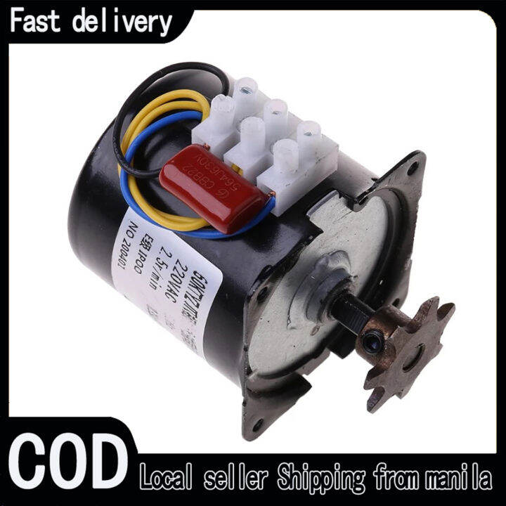 New upgrade 60KTYZ Permanent Magnet Synchronous Motor AC 220V 14W Gear Motor 2.5rpm | Lazada PH