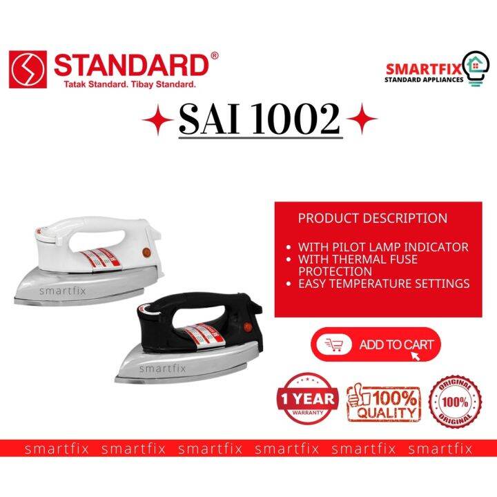Original Standard Flat Iron Heavy Duty SAI 1002 | Lazada PH
