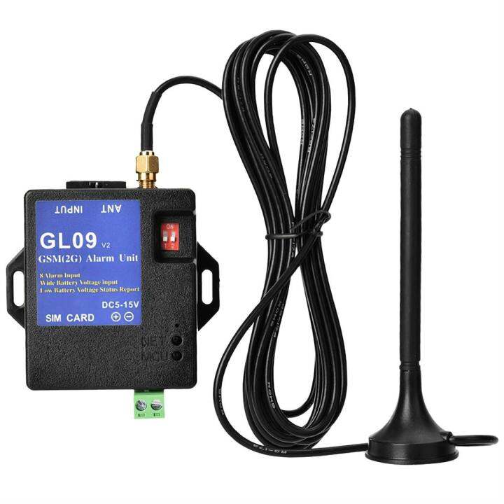 GSM Alarm System GL09 8-Channels Battery Operated Smart Alert Unit ...