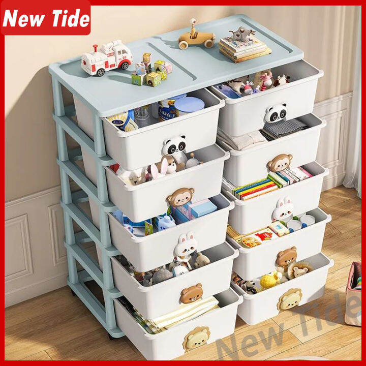 Children's drawer Toy Storage cabinet Cute Toy organizer Rack Shelves ...