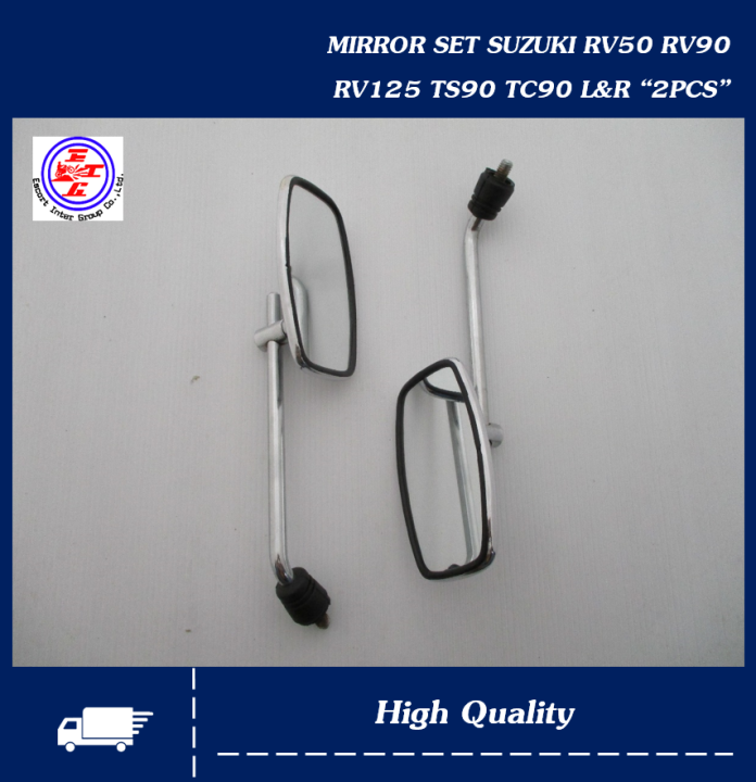 SUZUKI RV50 RV90 RV125 TS90 TC90 LH&RH SIDE MIRROR "CHROME" SET PAIR ...