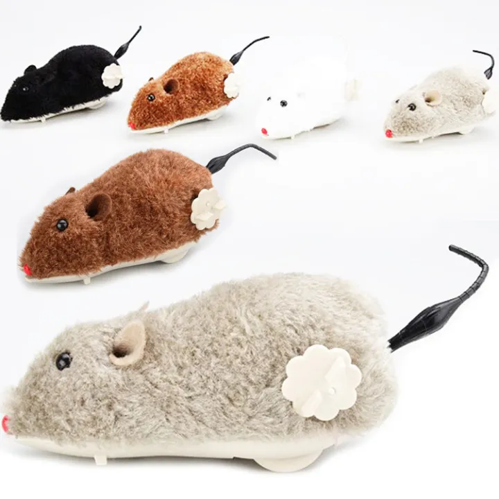 Funny Pet Toy Mouse Animal Clockwork Wind Up Running Play for Dogs Cats ...