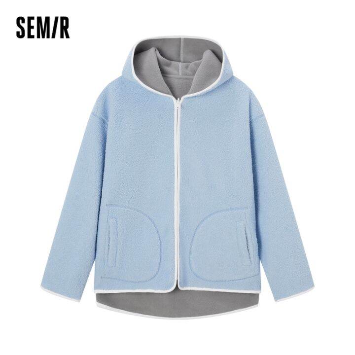 Semir แจ็คเก็ตผู้หญิงขนแกะที่อบอุ่นคลุมด้วยผ้าหลวม2022ฤดูใบไม้ร่วงใหม่ ...