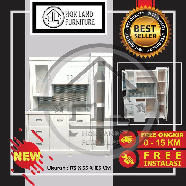 KITCHEN SET 4 PINTU- LEMARI SAYUR KAYU TRIPLEK- LEMARI DAPUR KITCHEN ...