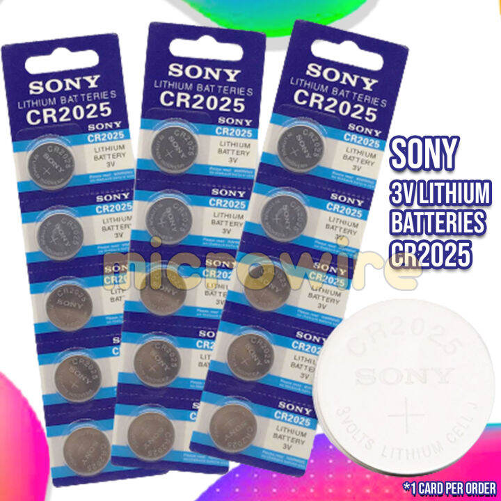 SONY 3V LITHIUM BATTERY CR2025 (1 CARD ) | Lazada PH