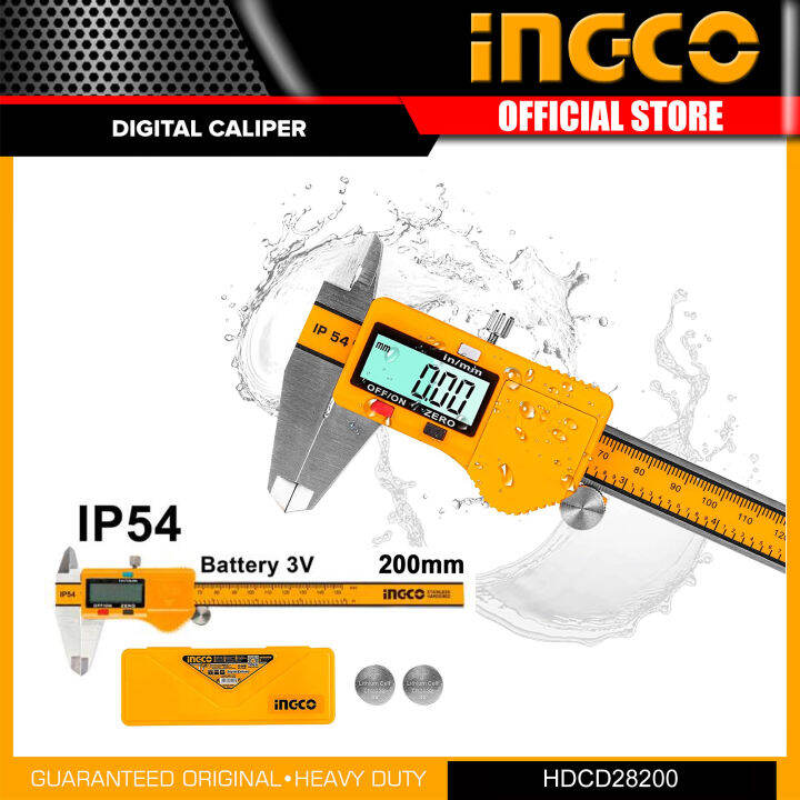 Ingco Digital Caliper Measuring Tool IP54 Water Resistant 150mm ...