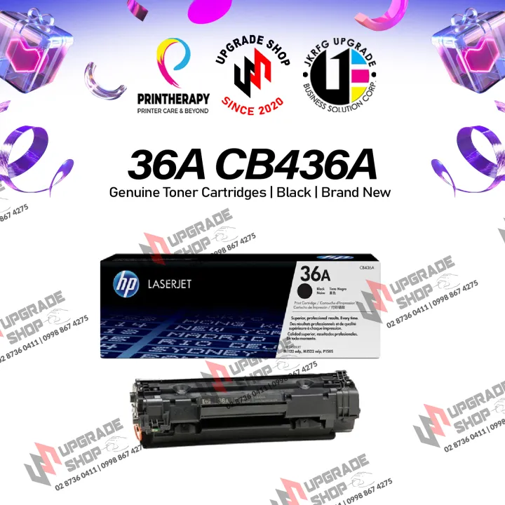 36A CB436A Black Original LaserJet Toner Cartridge 36A | Lazada PH