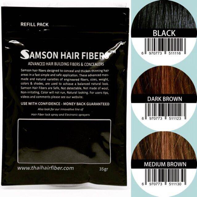 SAMSON Hair Fiber Refill 35g ผงไฟเบอร์ปิดผมบางแบบเติม | Lazada.co.th