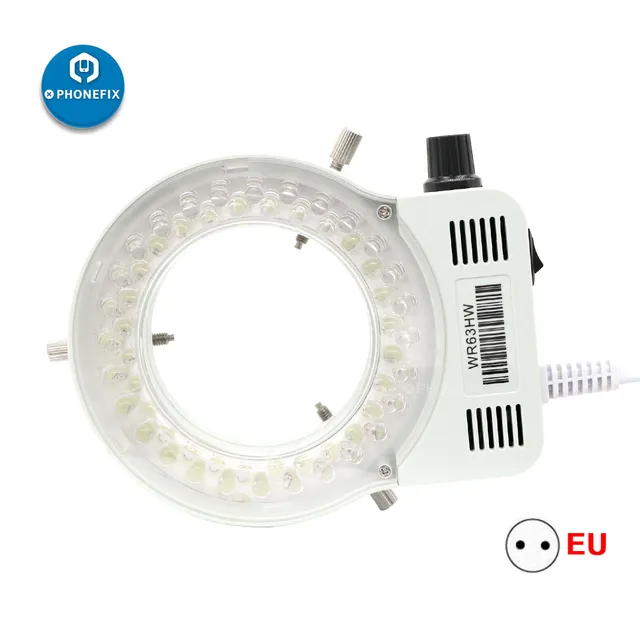 56 LEDs Adjustable Microscope LED Ring Light Illuminator Lamp For ...