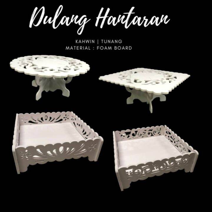 Dulang Hantaran | Tapak Hantaran | Gift Tray Wedding | Material White ...