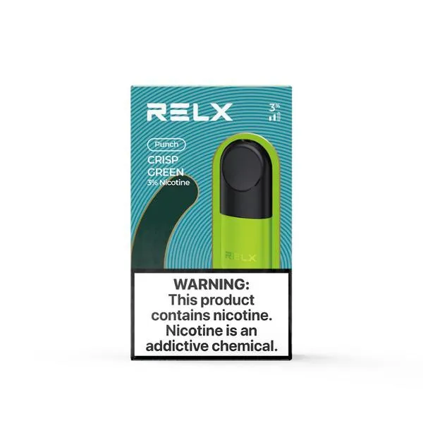 RELX Pod Pro CRISP GREEN/ Flavor For RELX INFINITY Leak-Resistant Maze ...