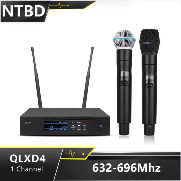NTBD QLXD4 B58 632-696Mhz UHF Wireless Microphone High Quality Professional Wireless Microphone ...