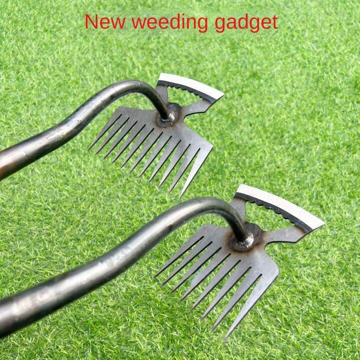 New Manganese Steel Hand-Held Hollow Small Gardening Rake Loose Soil ...