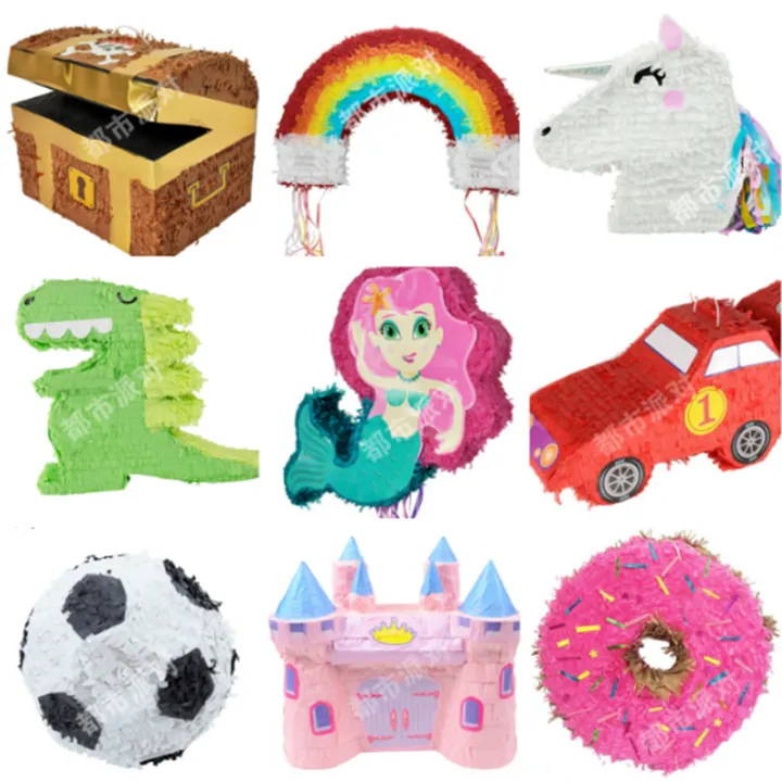 Pinata Smashing ของเล่นน้ำตาลการ์ตูน Pinata สามมิติเด็กวันเกิดปาร์ตี้ ...