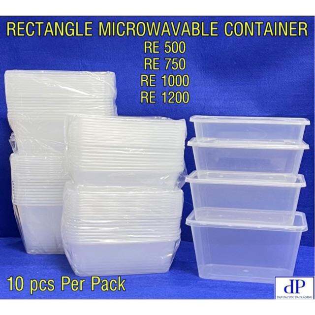 Microwavable containers tub - re 500 re 750 re1000 re 1200 - 10 pcs Per ...
