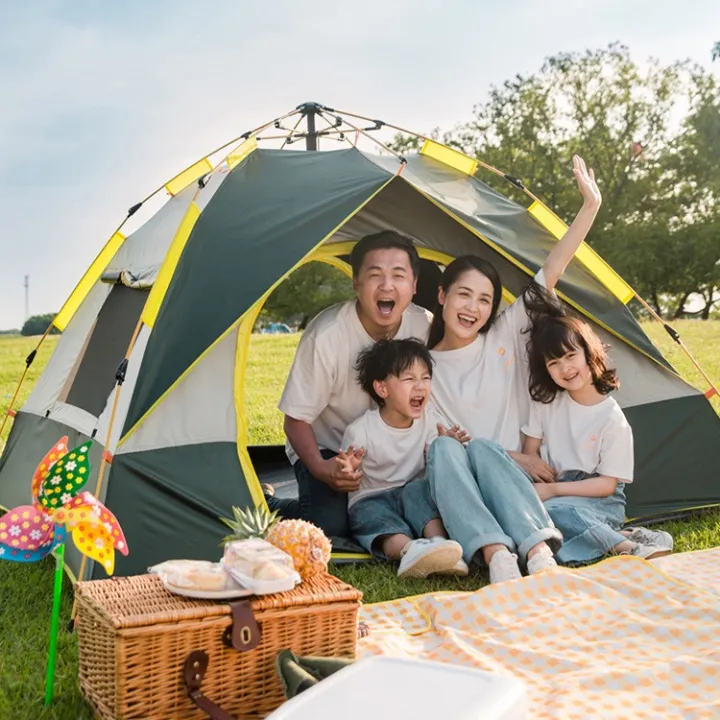 PJZ Camping Automatic Tent 24 Person Portable Waterproof Tent Easy Set ...