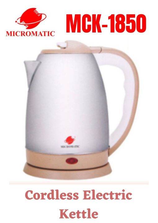 MCK-1850 Micromatic 2.0L Electric Cordless Kettle Stainless | Lazada PH