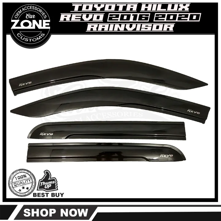 Toyota Hilux Revo 2016-2020 OEM Type Rain Guard Window Visor (Black ...
