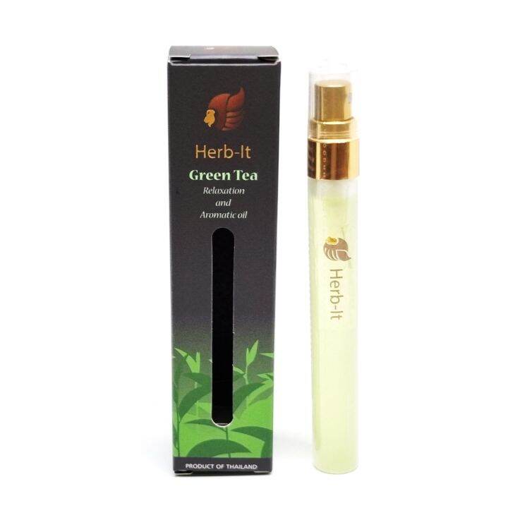 Herbit Aromatic Green tea Spray น้ำมันสมุนไพรอโรม่า กลิ่นชาเขียว แบบ ...