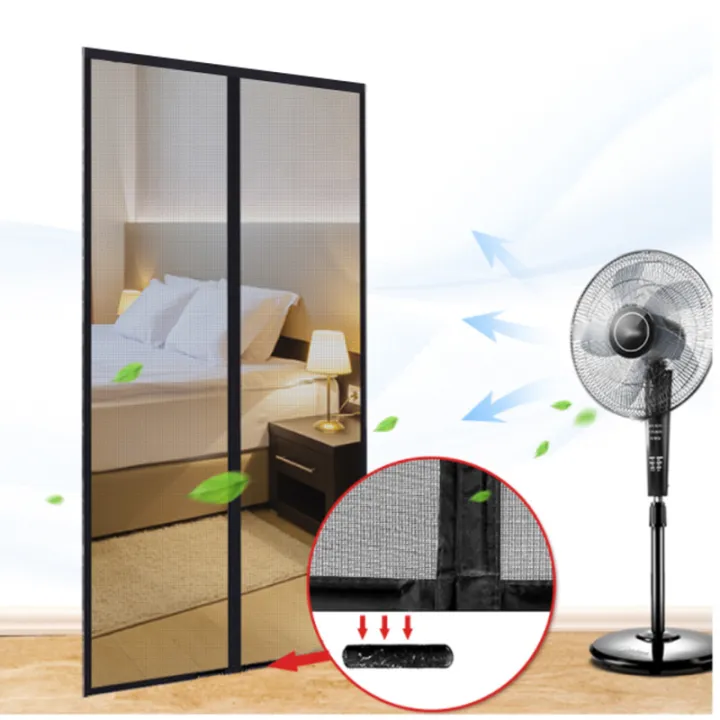 Indoor Insect Fly Screen Fiberglass Magnetic Curtain Mesh Bug Mosquito ...
