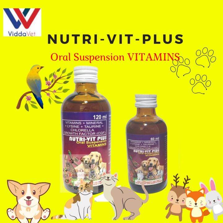 Nutri-Vit Plus performance enhancer 60ml / 120 ml for pets dog cats ...