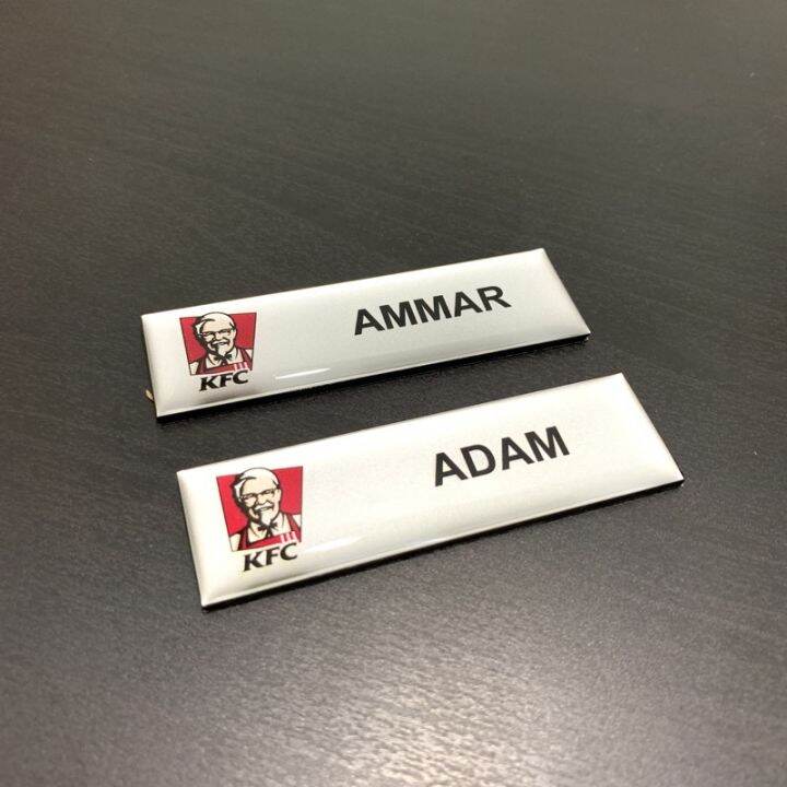 Name tag Epoxy KFx design/Name tag resin/Tanda nama Syarikat | Lazada
