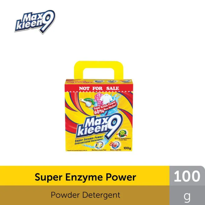 Maxkleen 9 Super Enzyme Powder Detergent 100G | Lazada