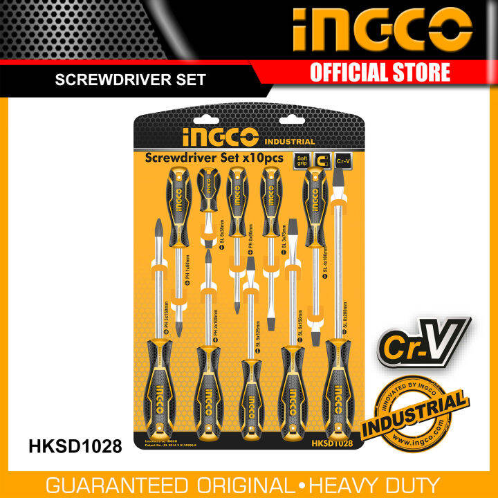 Ingco HKSD1028 10pcs Screwdriver Set IHT | Lazada PH