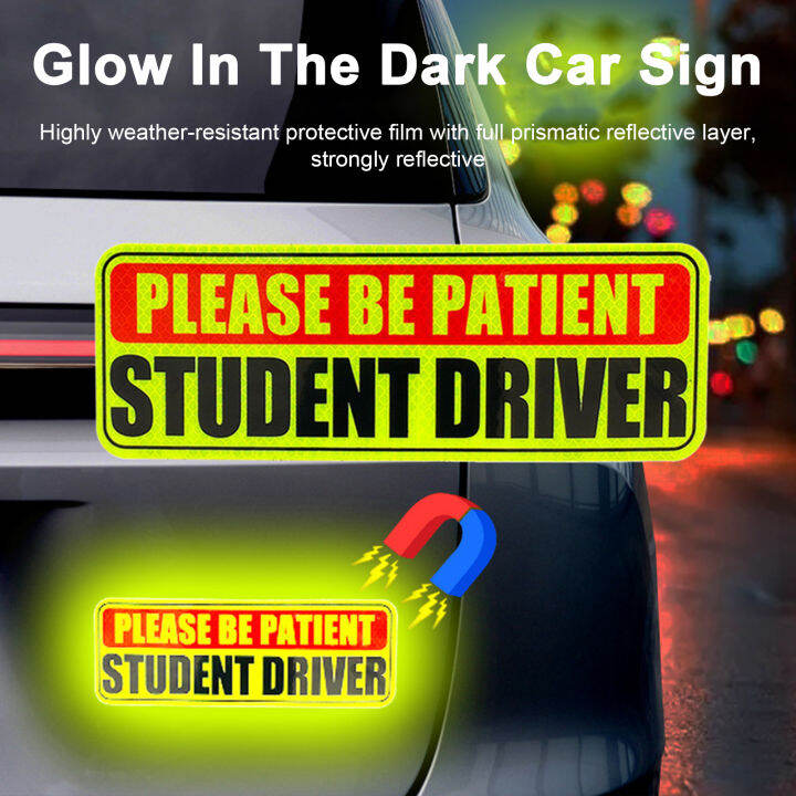 gujyl Reflective Car Sticker Magnetic Stickers Sign Stay Safe the Road ...