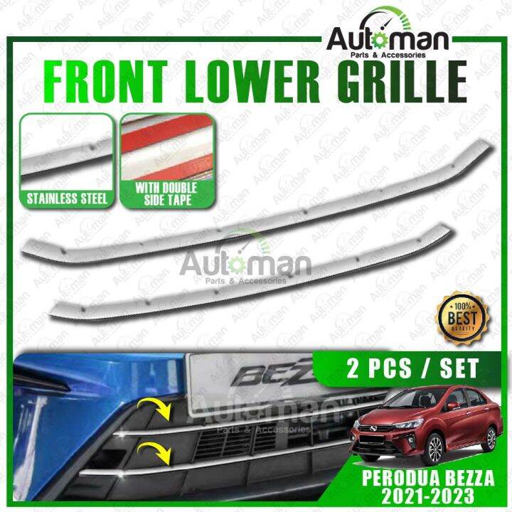 Perodua Bezza 2021-2023 Front Lower Grille Stainless Steel Front Bumper ...
