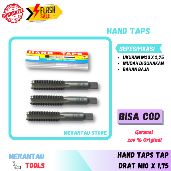 Hand Taps Tap Drat M10 X 1.75 Mata Bor Drat 1 Set | Lazada Indonesia